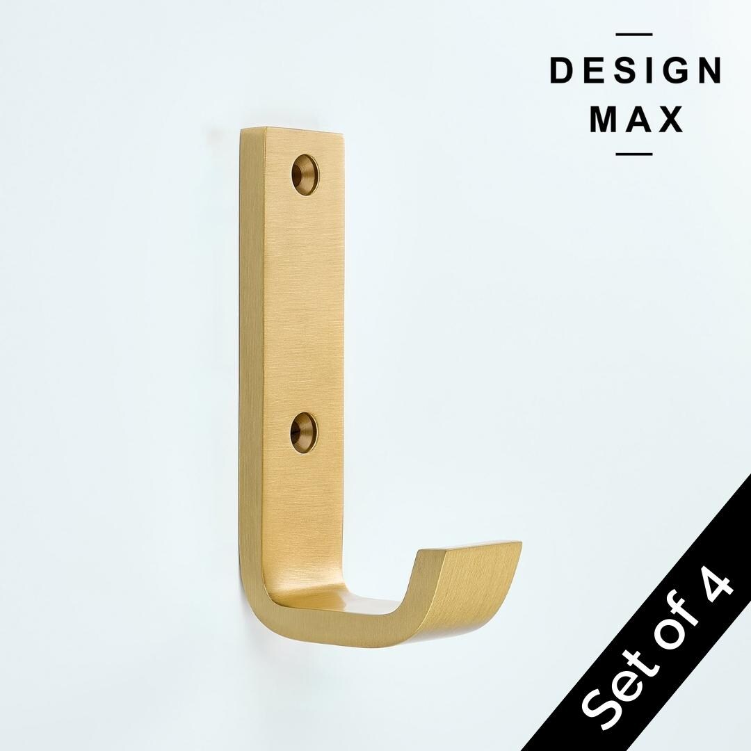 Matte Brass Mudroom Wall Hook, Gold Wall Hook Modern, Coat and Hat ...