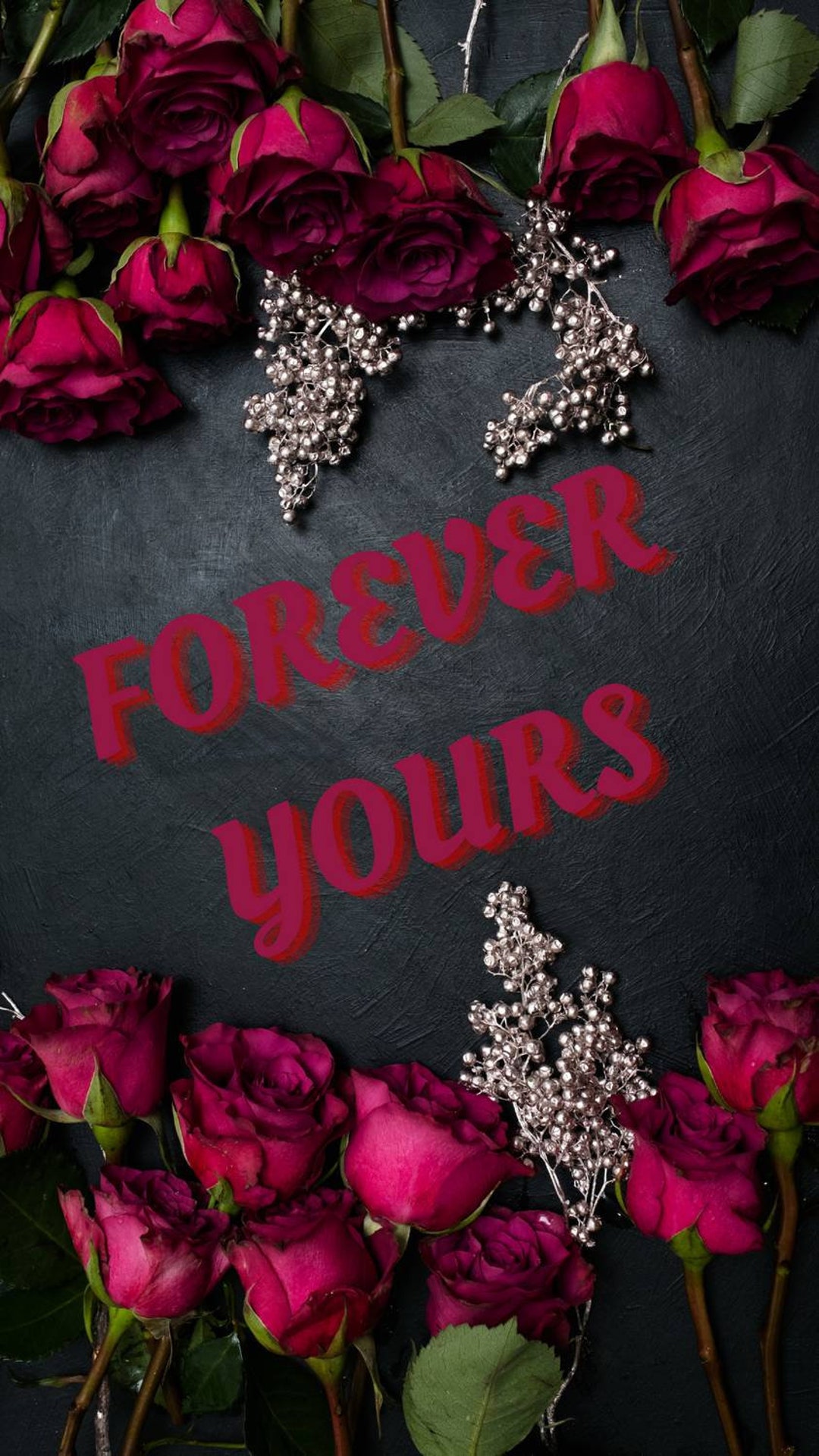Forever Yours Cell Phone Wallpaper Background Roses Gothic Love Red ...