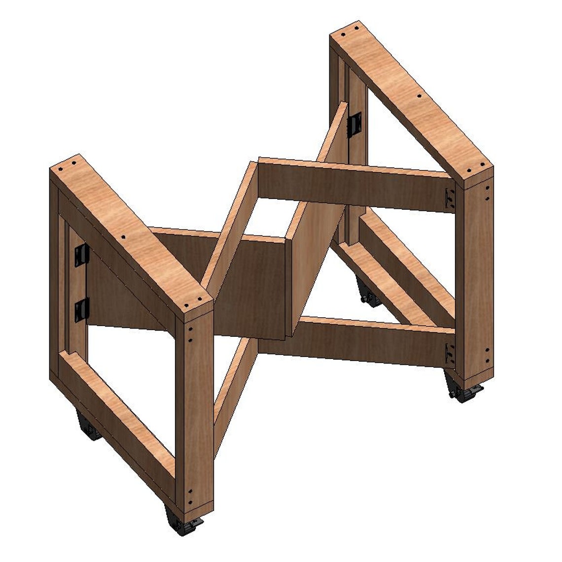 Folding Workbench Plans PDF DIY Mobile Table With Step-by-step ...