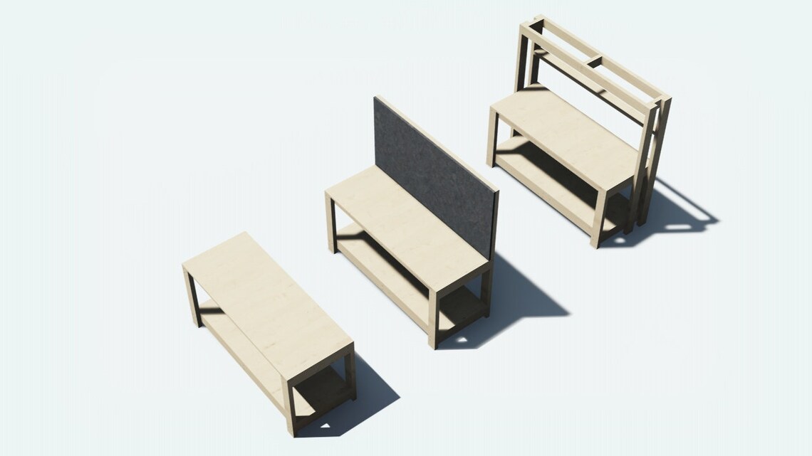 Workbench Plans 2x5 Woodworking Garage Table Pdf Stept by Step - Etsy