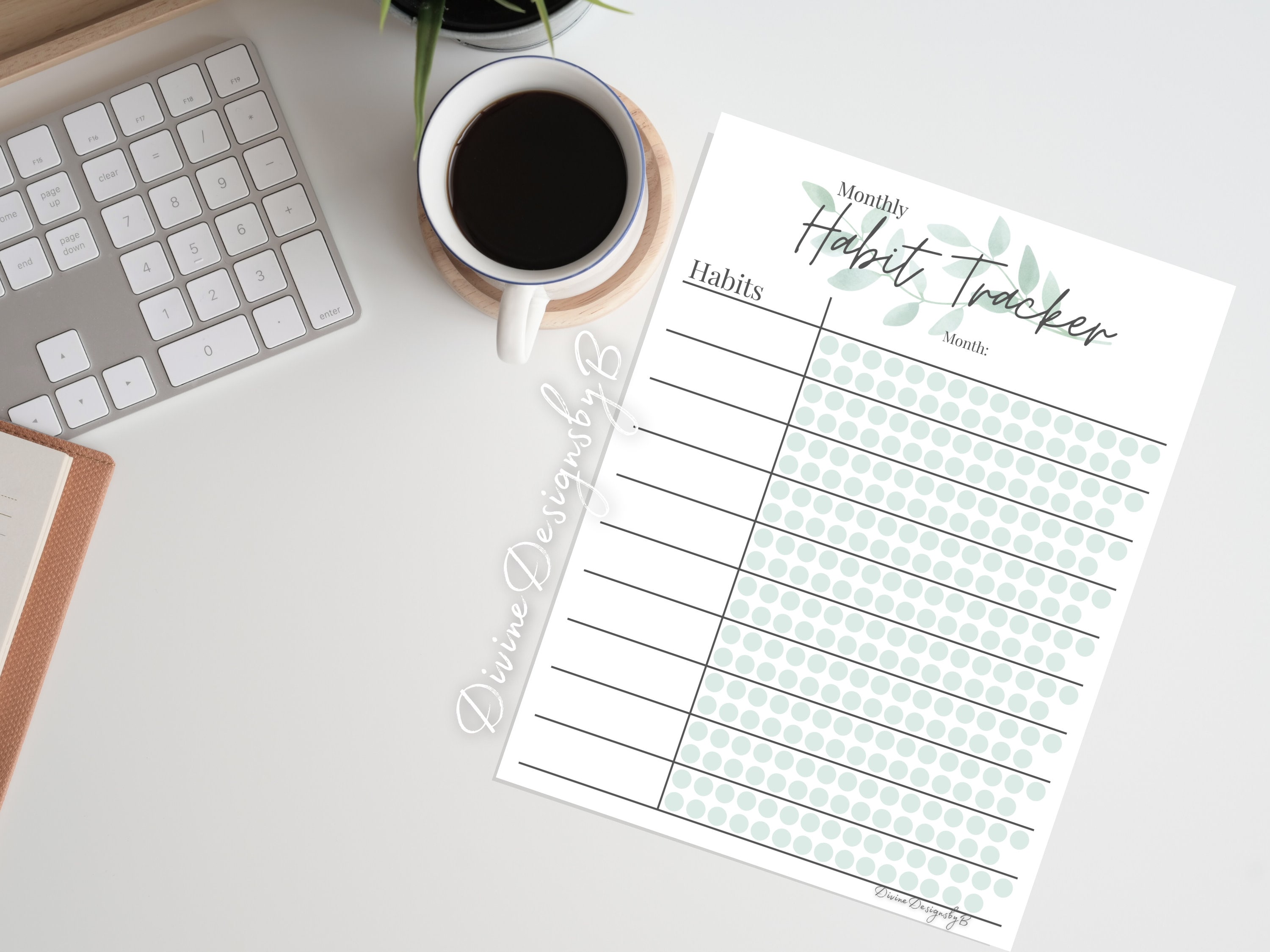 Monthly Weekly Habit Tracker Printable | A5 US Letter (digital Download ...