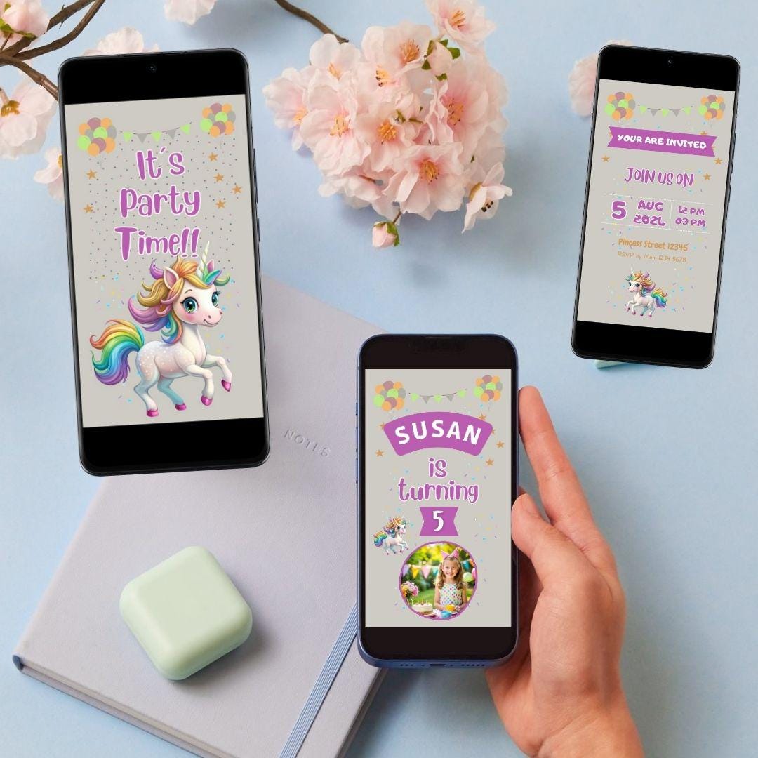 Digital INVITATION, MUSIC VIDEO Invitation Birthday, Personalized Video ...