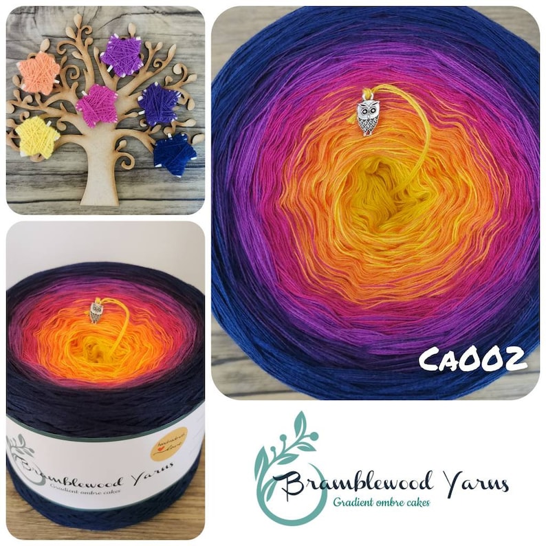 Gradient Yarn Cake, Ombre Effect Yarn Cake, 50cotton/50%acrylic Yarn ...