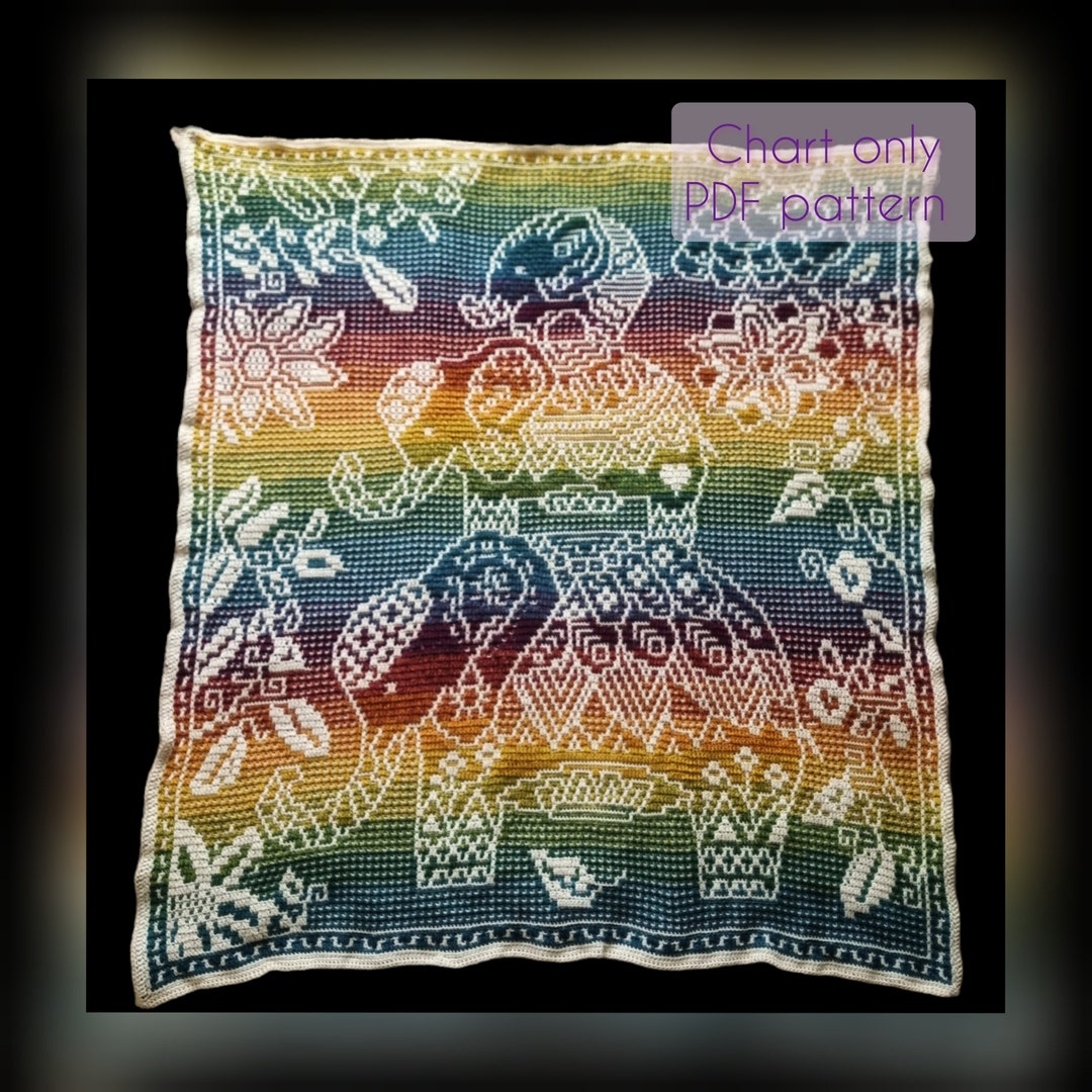 Elephant Mosaic Crochet Blanket Pattern: Elefunsaic Chart (PDF Pattern ...