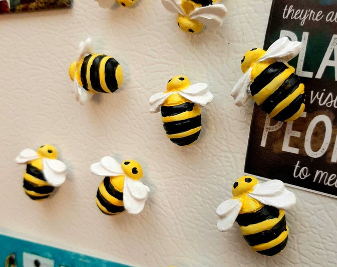 Bumble Bee Magnet, Bumble Bee Kitchen Decor, Yellow Bee Magnets ...