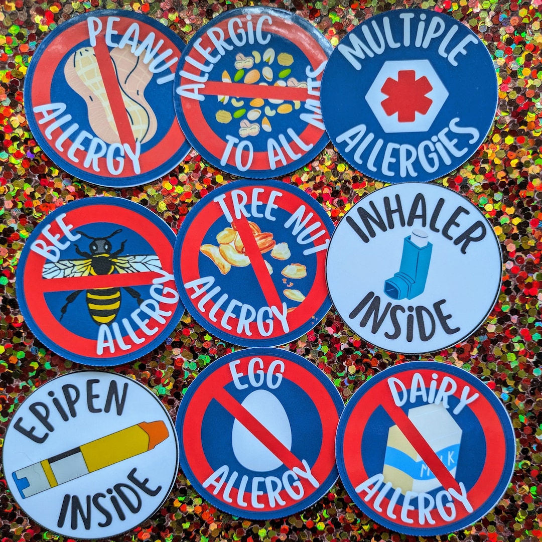 Allergy Alert Stickers, Choose Your Own Allergy Alert Sticker Set ...