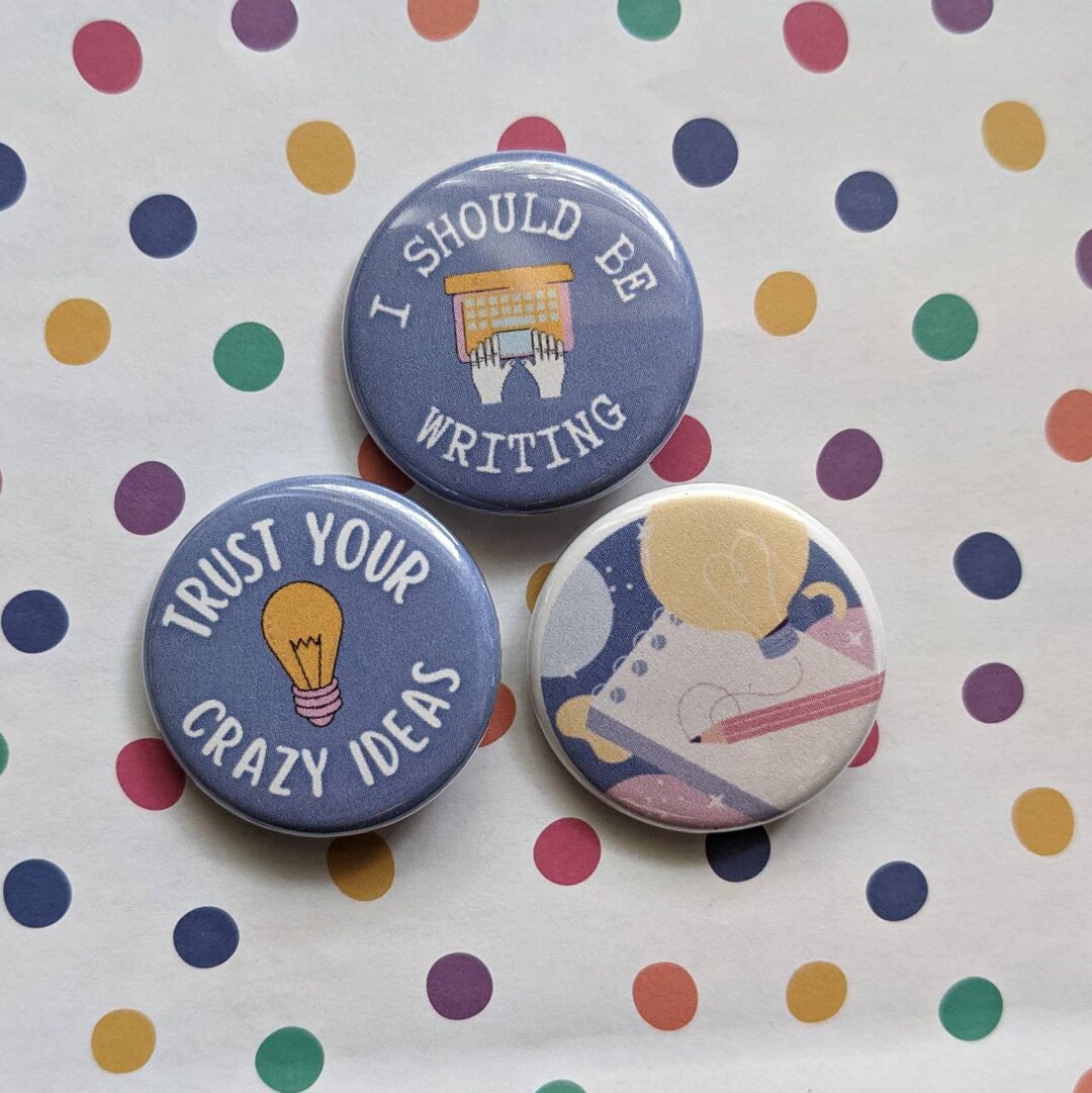 Writer Pins, Writing Pins, Writer Gifts, Writing Gifts, Writer Buttons ...