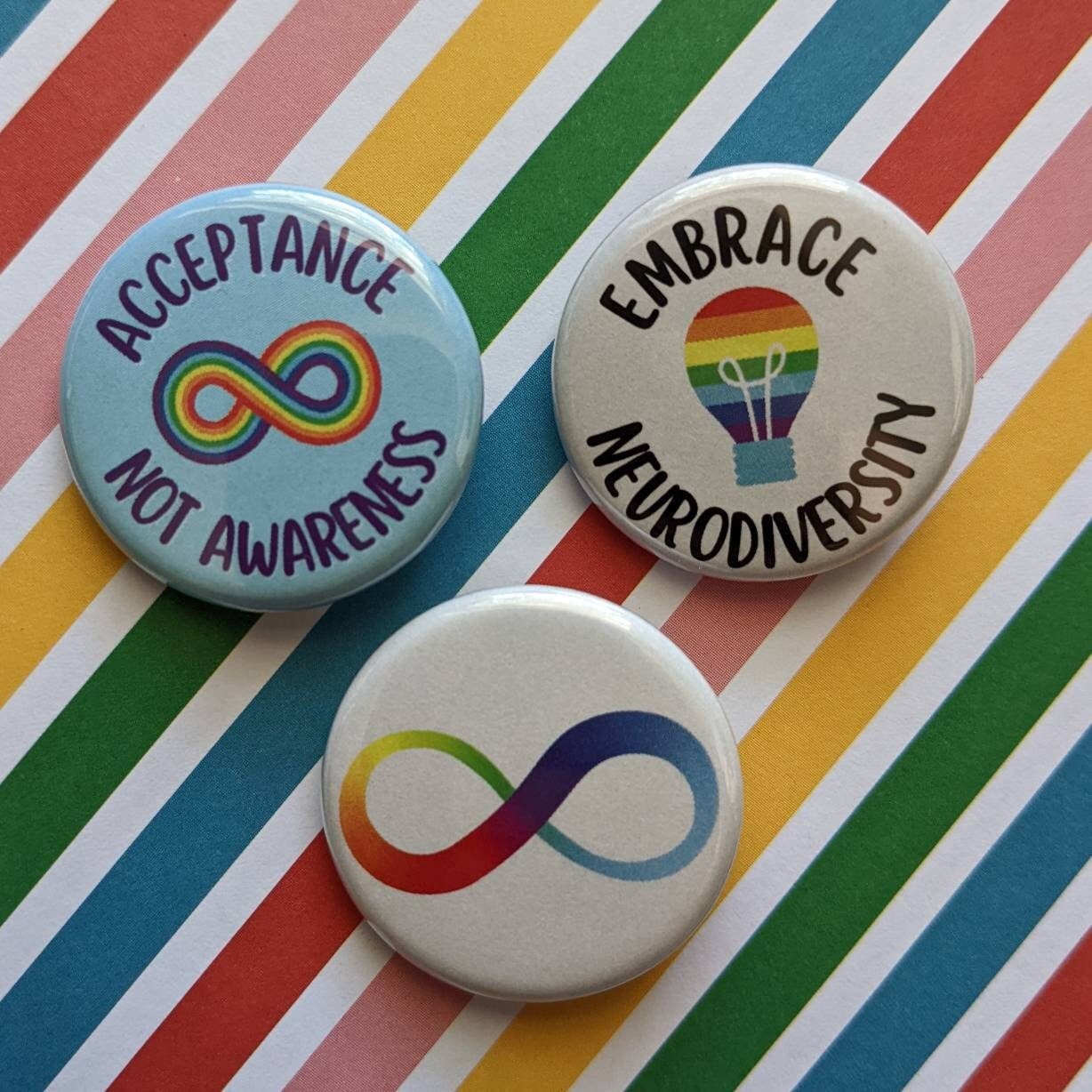 Autism Pins Neurodiversity Pins Autism Appreciation Pins - Etsy