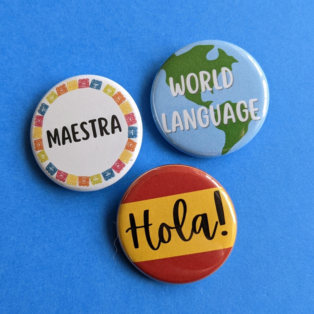 Spanish Teacher Pins, Maestra Pins, World Language Teacher Gifts ...