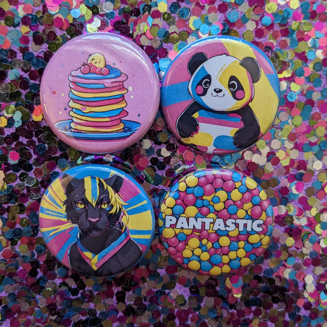 Pansexual Pun Pins, Pansexual Flag Color Pins, Pansexual Pins ...