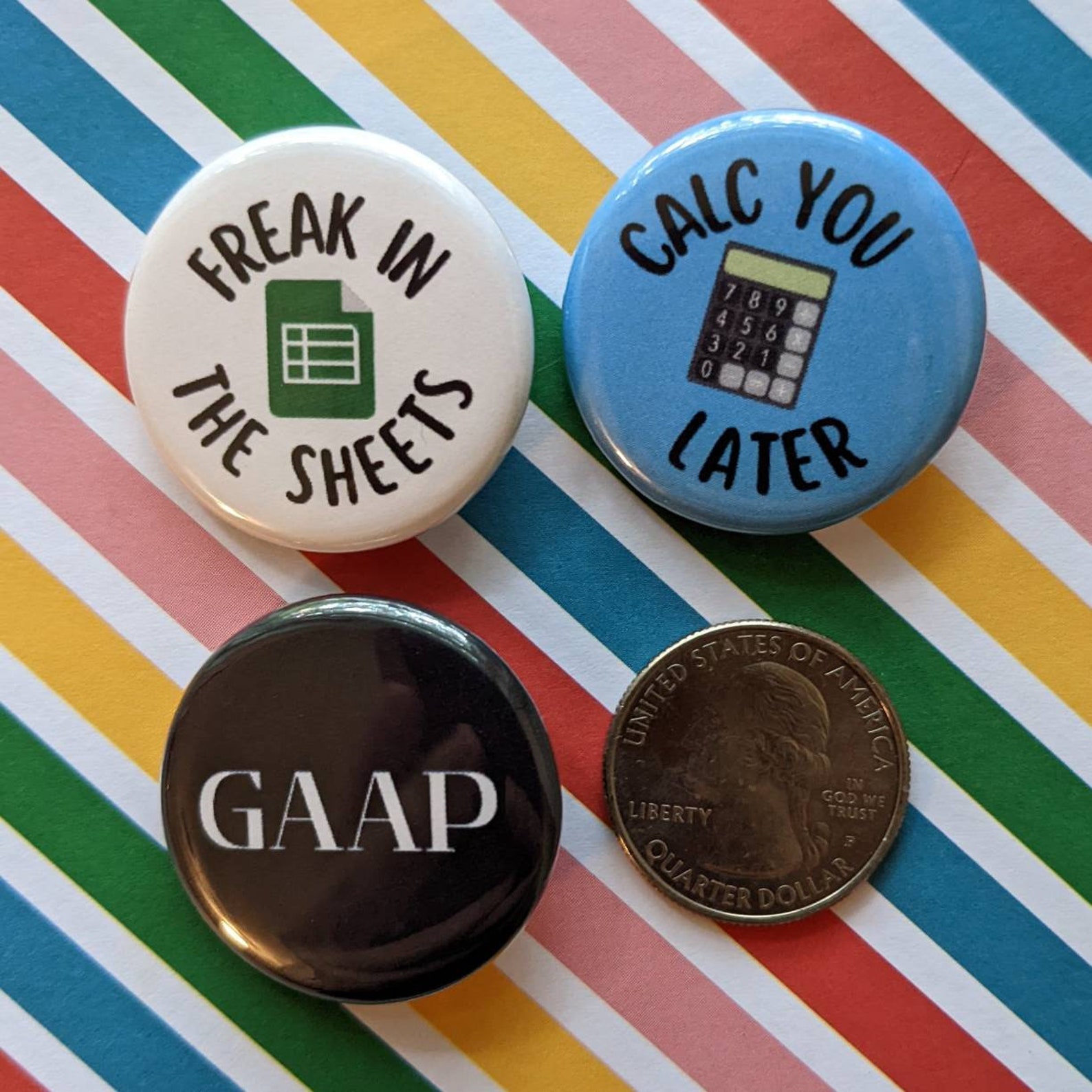 Accountant Pins, Calc You Later Pins, Freak in the Sheets Pins ...