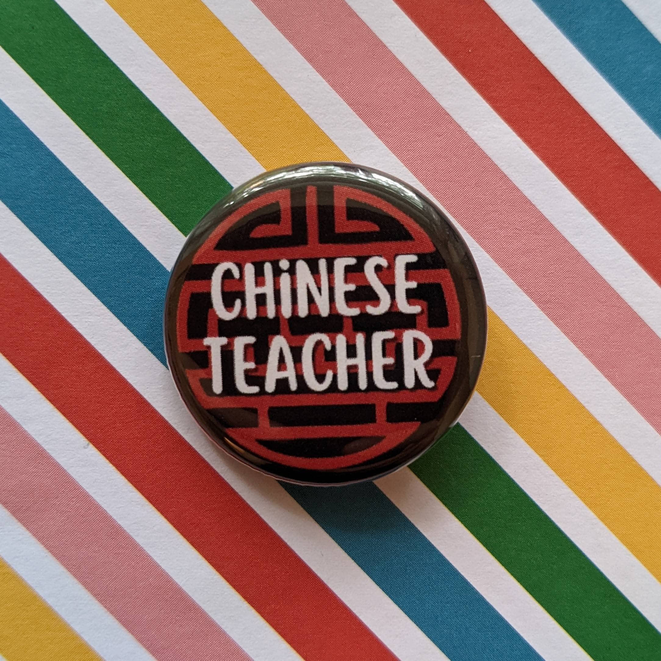 Chinese Teacher Pins Chinese Teacher Buttons World Language - Etsy