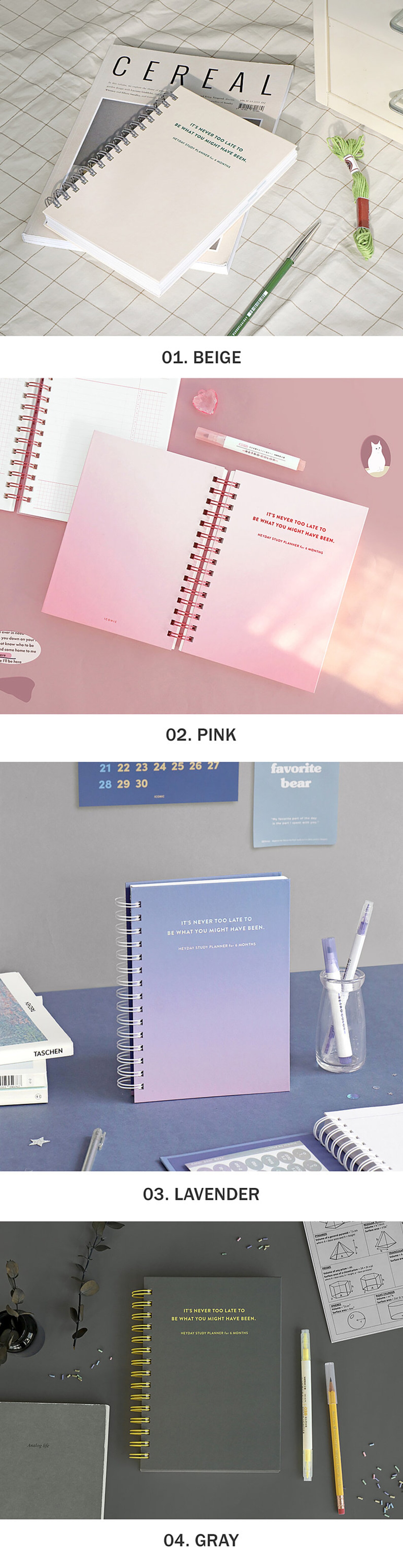 Study Planner Notebook Korean / Student Undated Planner / | Etsy