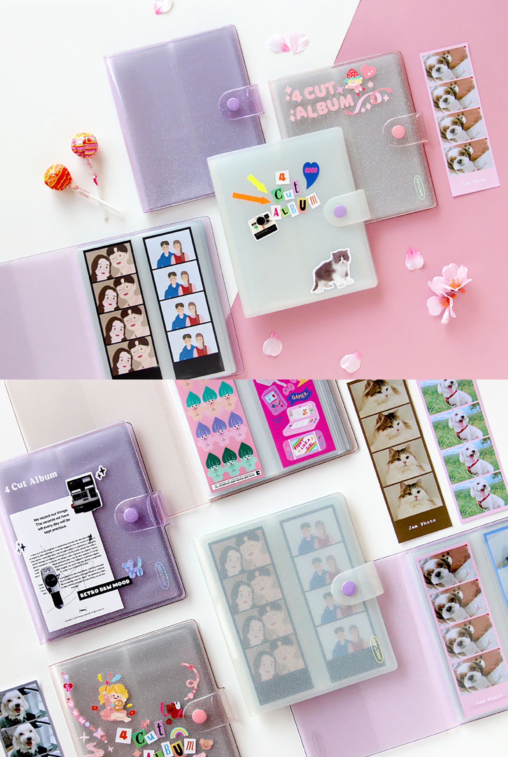 4-Cut Photo Album Photo Strips Storage Album Film Photo Album Book ...