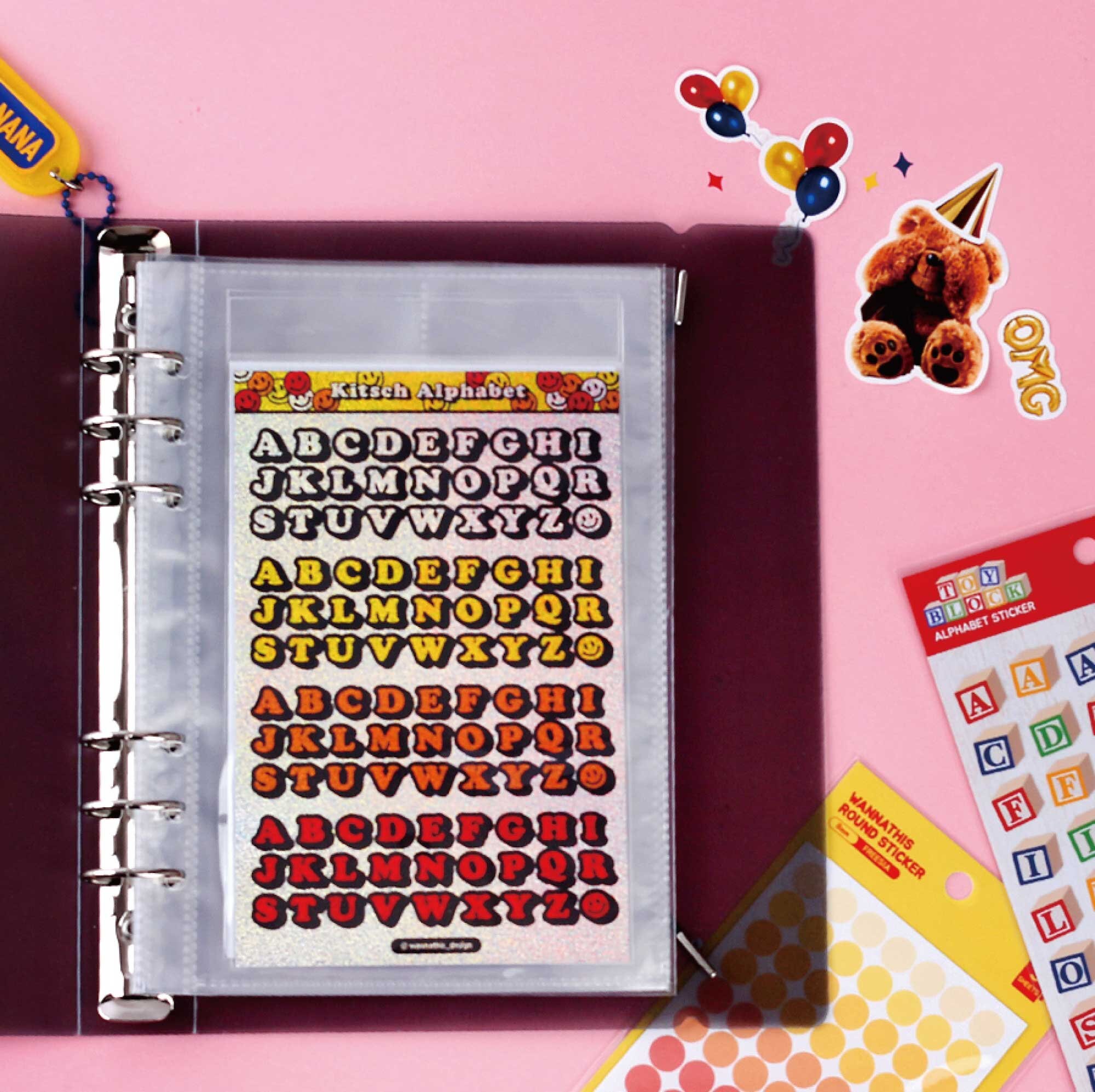 Office Colors A5 6 Ring Binder Refill File Photocard Sleeves Seal ...