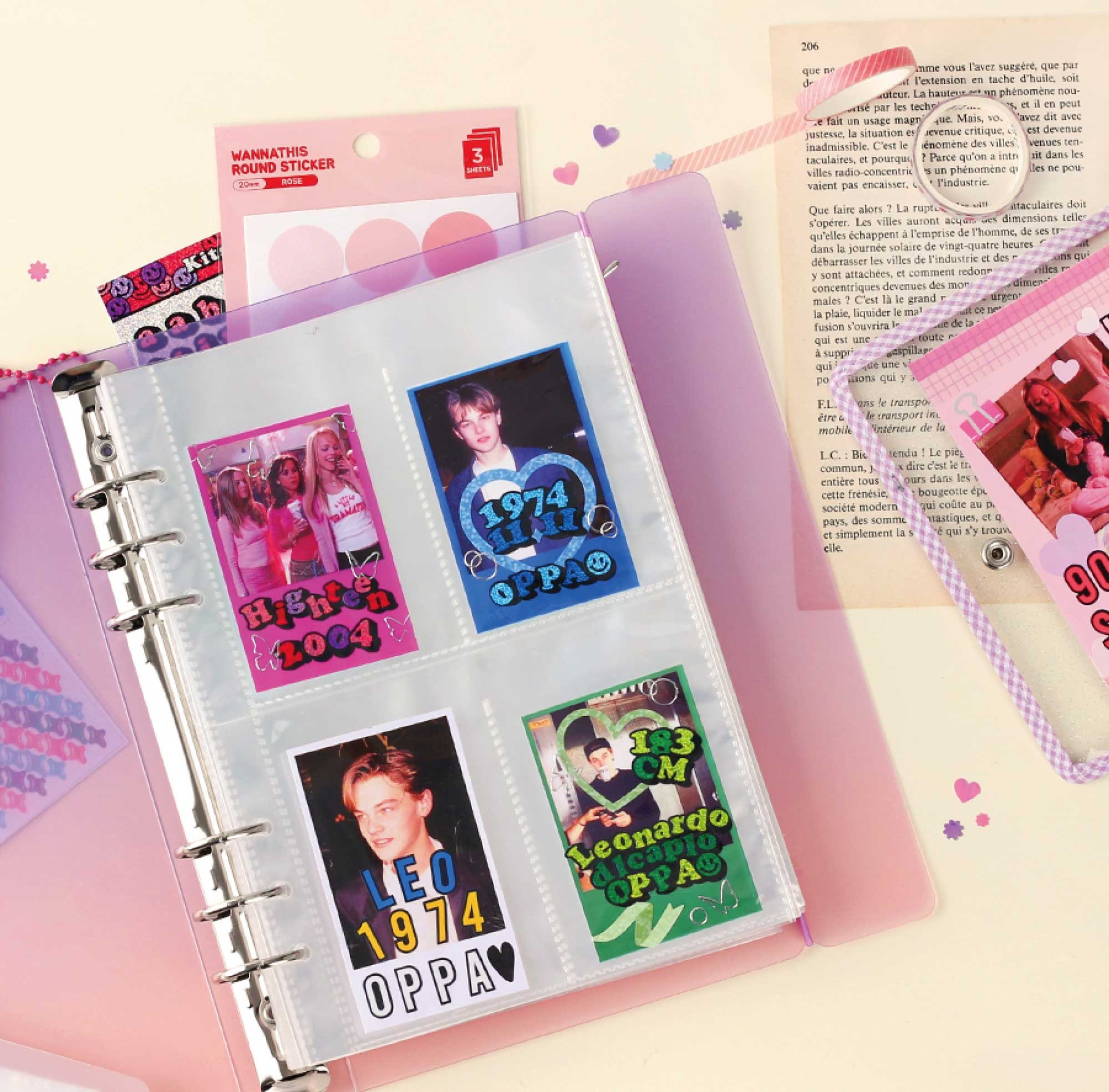 Office Colors A5 6 Ring Binder Refill File Photocard Sleeves Seal ...