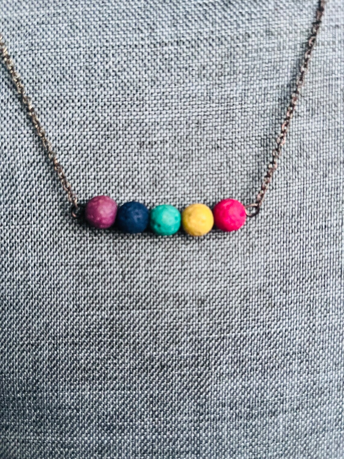 Rainbow Pride Reclaimed Wood Beaded Bar Necklace LGBTQ Pride Necklace ...