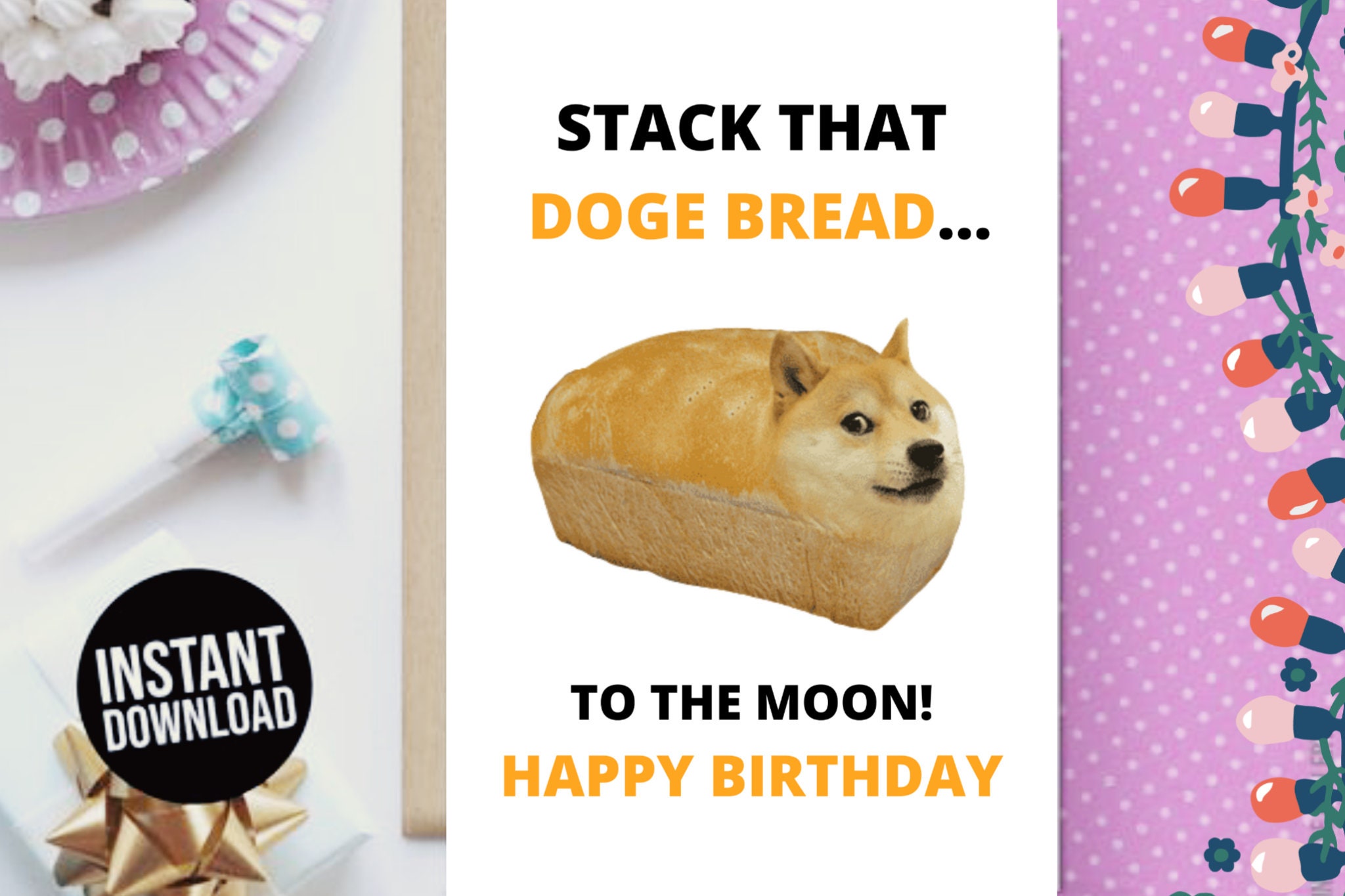 Downloadable Birthday Card Digital Instant Download Comedy Print at ...