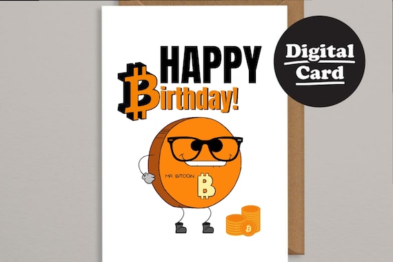 Bitcoin Birthday Card. Comedy Printable Birthday Card. | Etsy