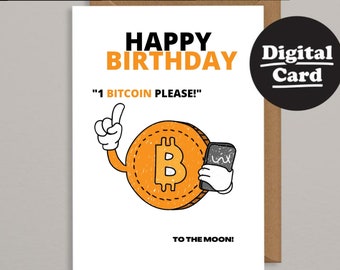Bitcoin Birthday Card - Etsy