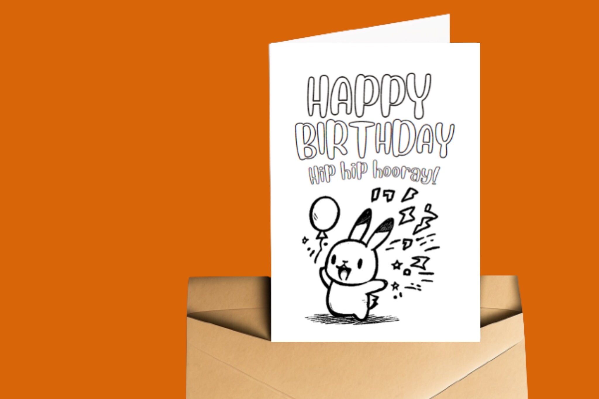 Printable Birthday Card | Downloadable Digital Instant Download | Color ...