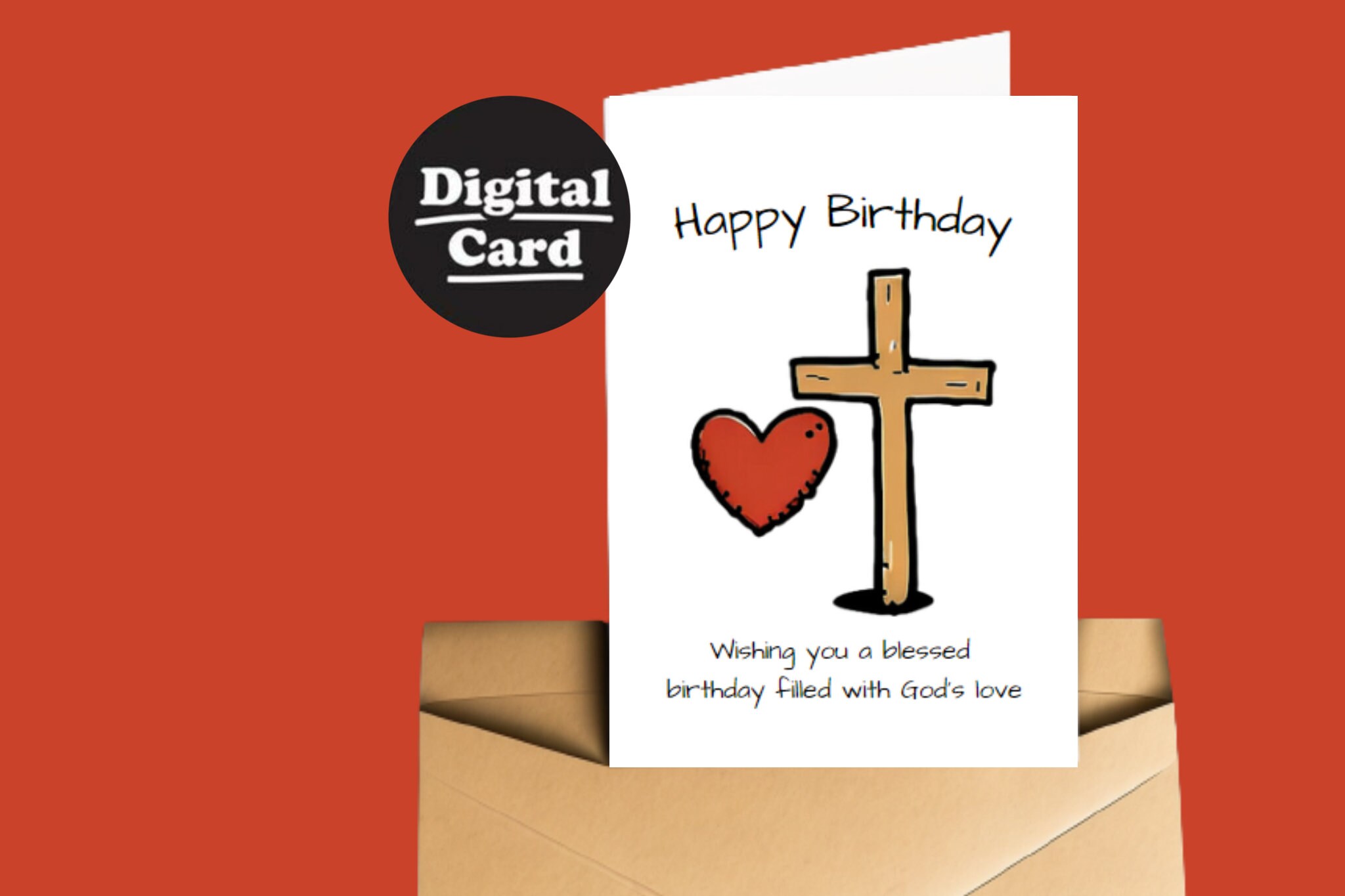 Printable Birthday Card God's Love Christian Greeting Card Downloadable ...