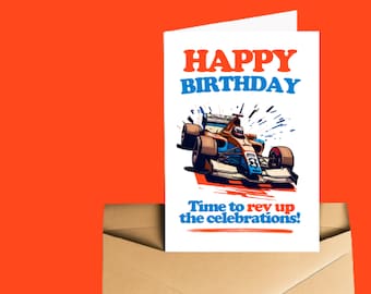 Racing Birthday Card - Etsy