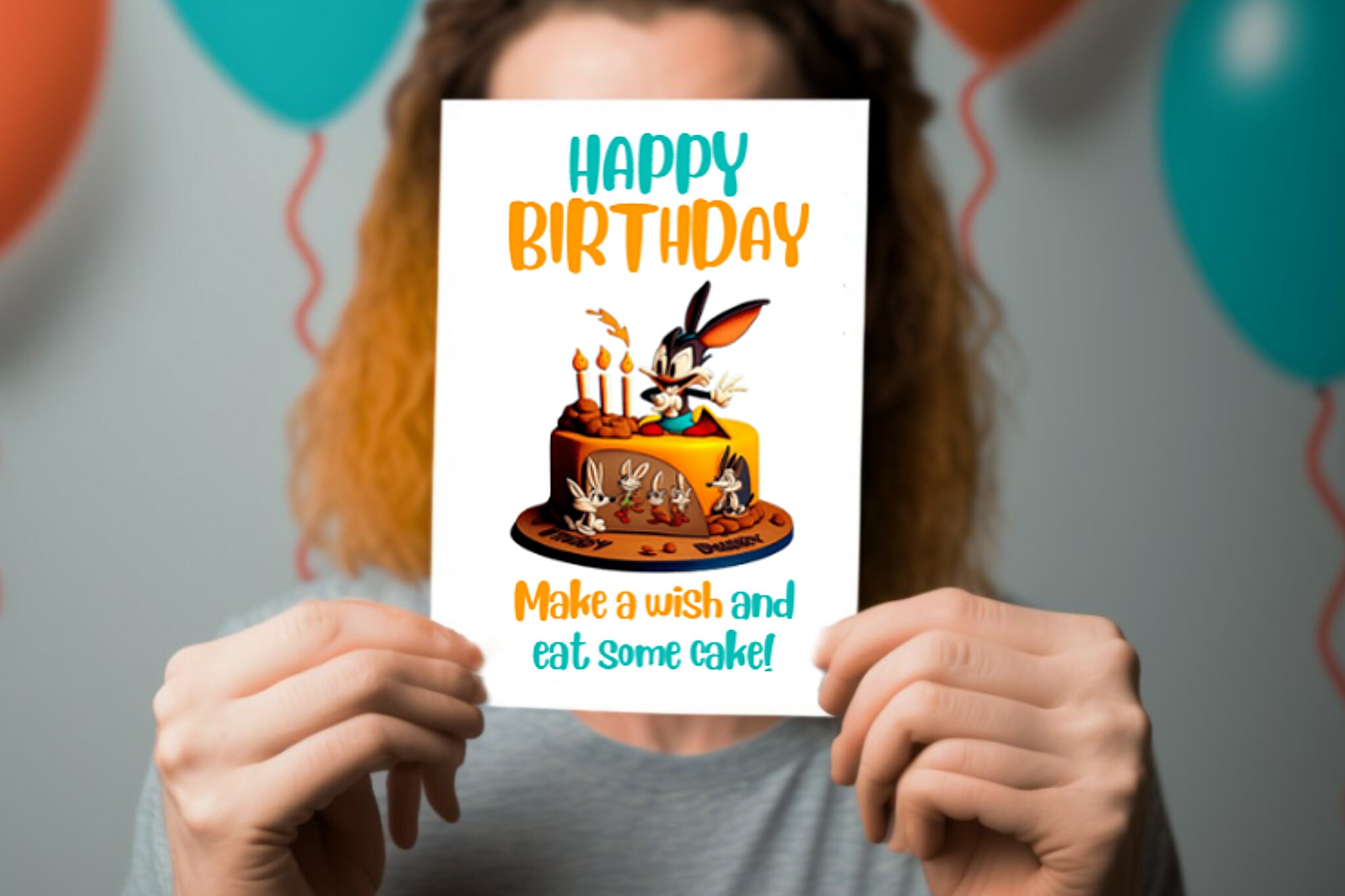 Printable Birthday Card Cute Cartoon Downloadable Digital Birthday Card ...