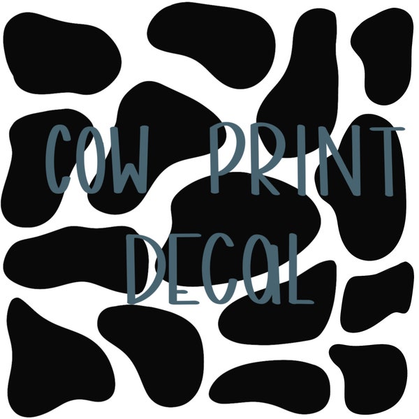 Large Cow Print Decal - Etsy