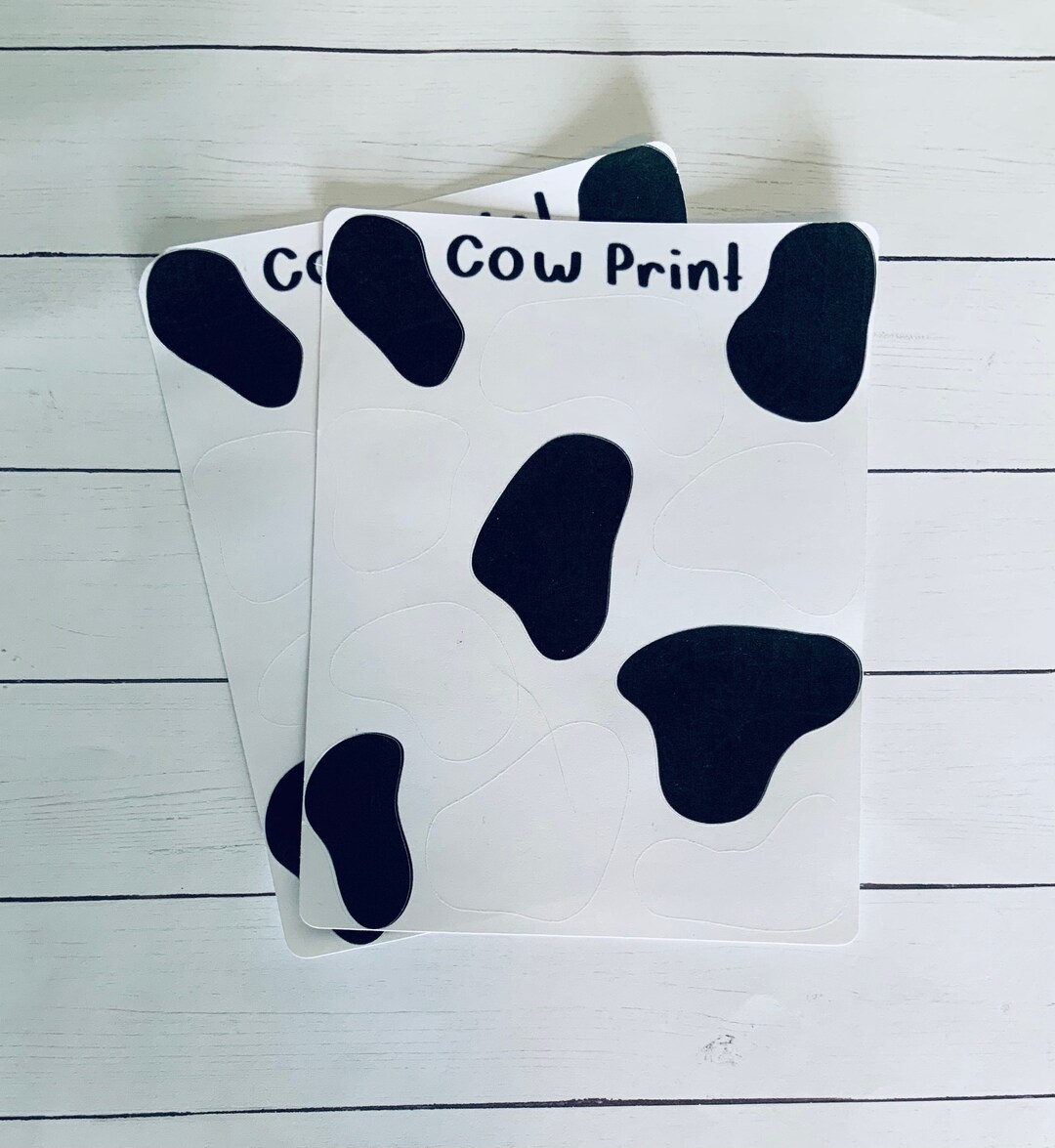 Cow Print Sticker Sheets - Etsy