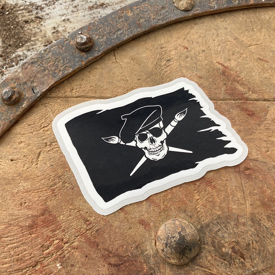 Artist Decal, Pirate Flag Sticker, Artist Flag Sticker, Glossy Vinyl ...
