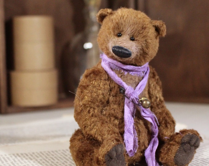 Brown Teddy Bear OOAK Artist Collectible Stuffed Teddy Bear Handmade ...