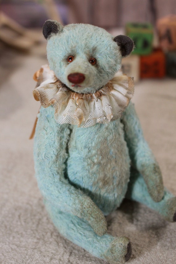 Art Dolls Art & Collectibles Teddy Bear Green Original Artist Doll Ooak ...