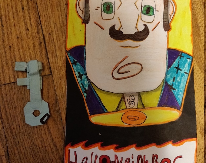 Hello Neighbor Drawing and Papercraft Key - Etsy