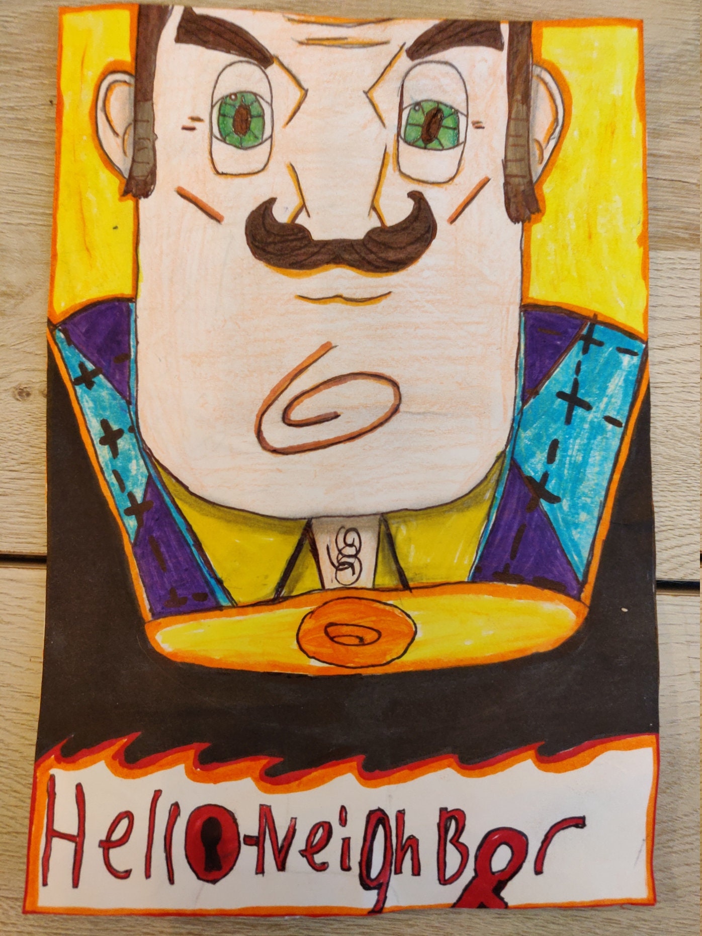 Hello Neighbor Drawing and Papercraft Key | Etsy