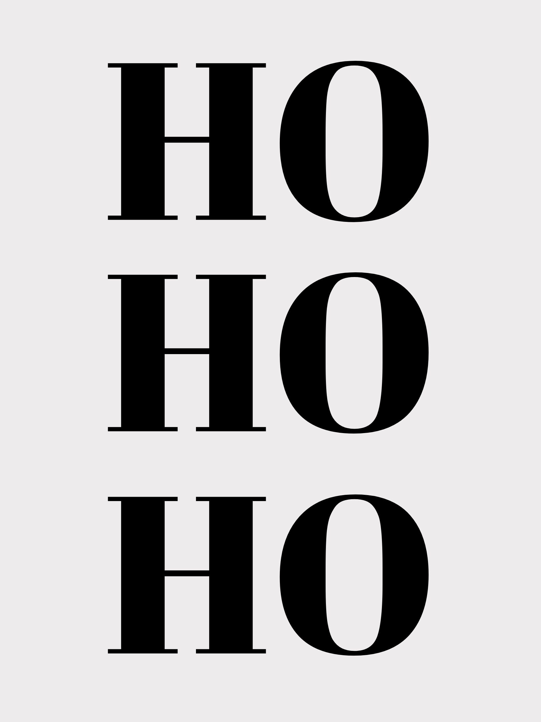 HO HO HO / Arte imprimible de vacaciones / Navidad diciendo decoración ...