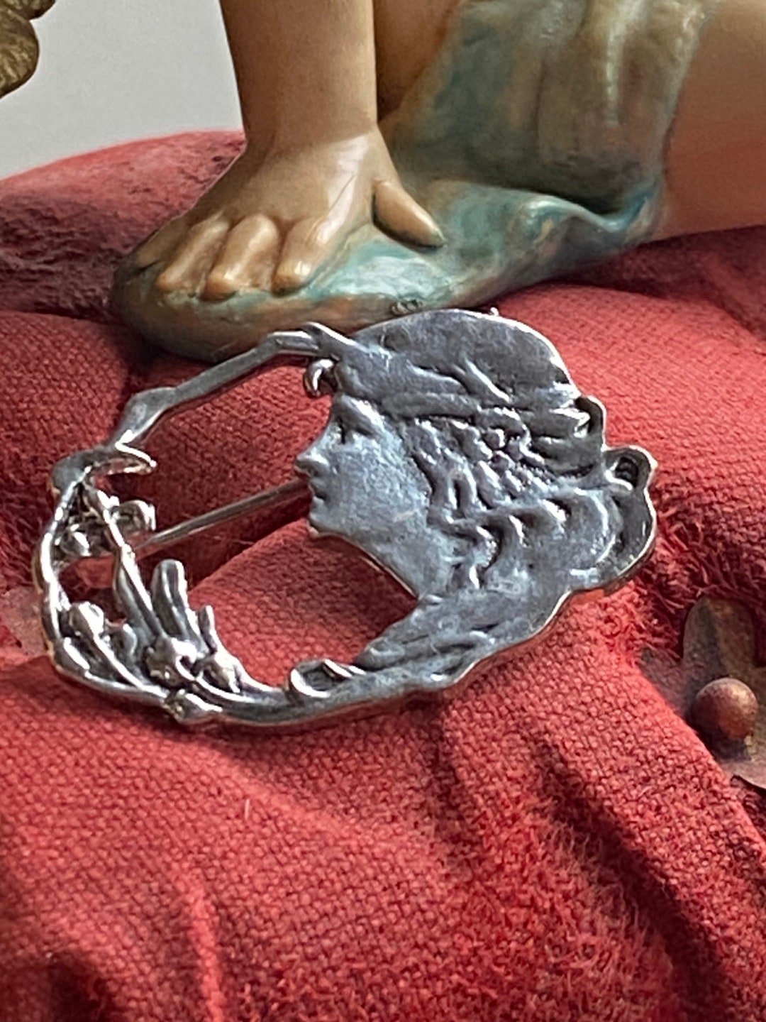 Art Nouveau Brooch, Fairy Brooch, Nymph, Antique Jewellery, Gift for ...