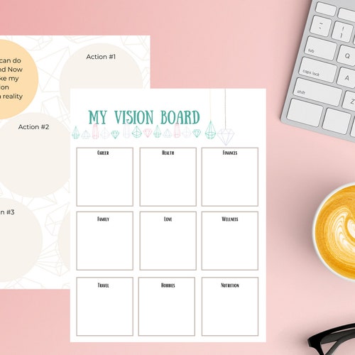 Manifestation Vision Board Template Vision and Goal Journal - Etsy