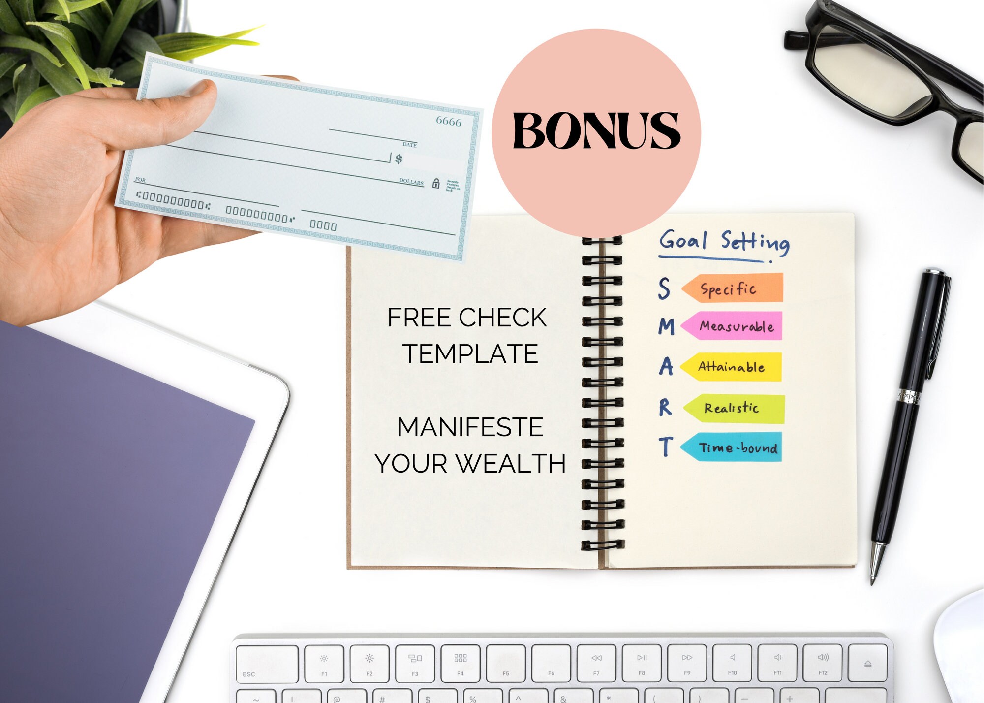 Vision and Goal Board, BONUS, Check Template, Manifest, Instant ...