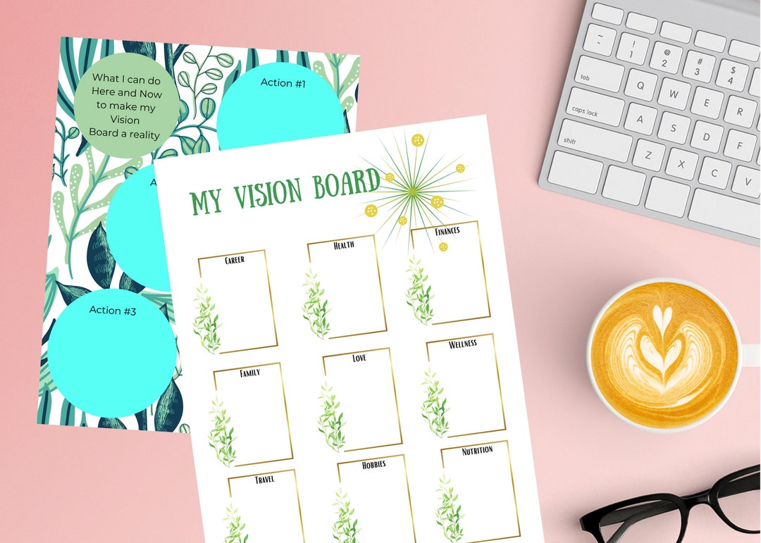 Vision Board, Action Board, Instant Download, Printable, Ready to ...