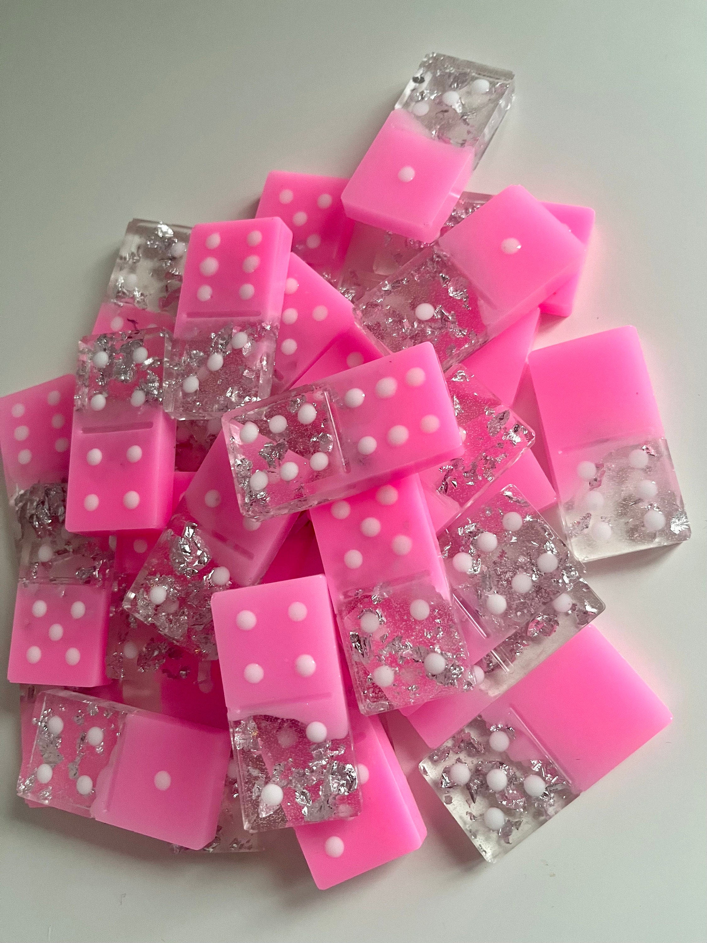 Pink Pastel Handmade Resin Dominoes, Customised Dominoes, Pastel ...