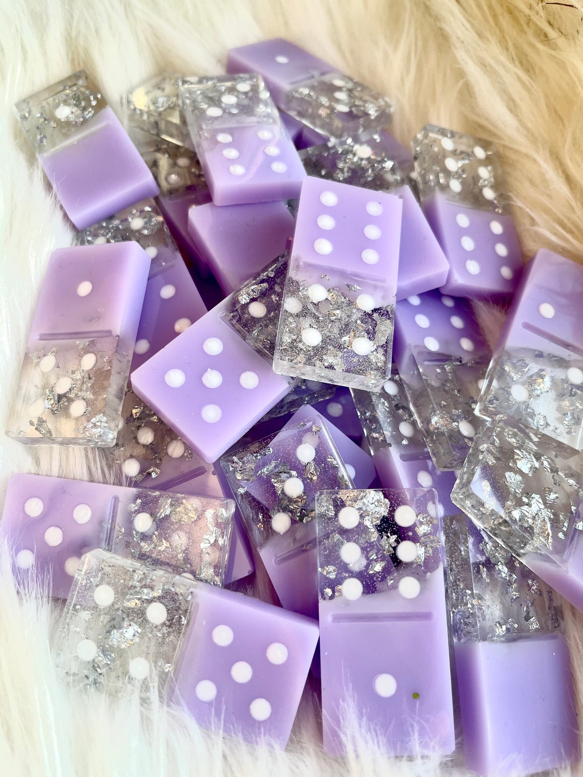 Purple Pastel Handmade Resin Dominoes, Customised Dominoes, Pastel ...