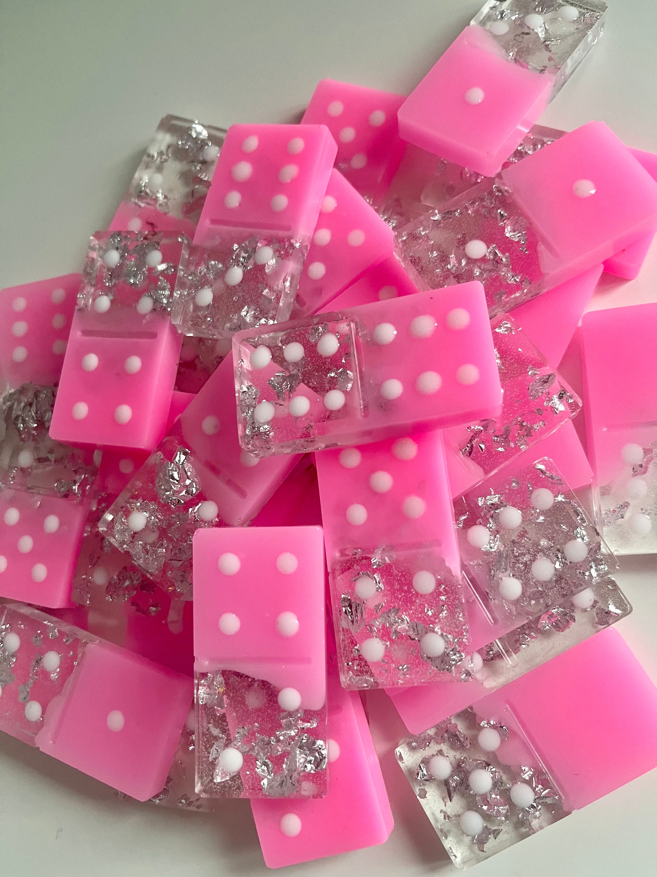Pink Pastel Handmade Resin Dominoes, Customised Dominoes, Pastel ...