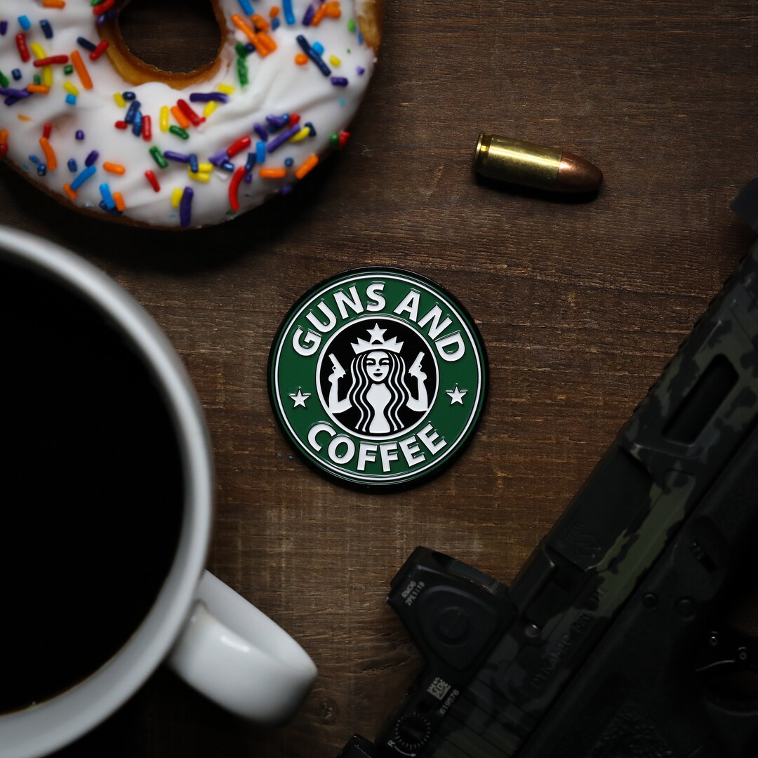 Guns & Coffee Coin - Etsy