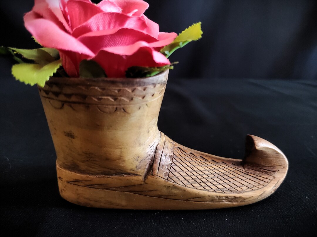 Small Hand-carved Wooden Boot Mid 20th Century Folk Art Sculpture - Etsy