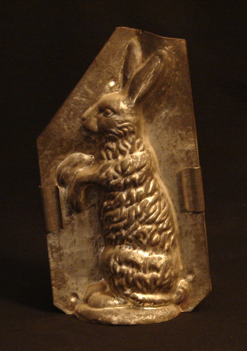 Large Eppelsheimer Standing Rabbit Chocolate Mold, Antique Metal Two ...