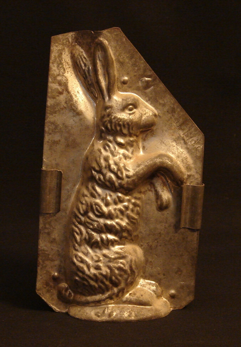 Large Eppelsheimer Standing Rabbit Chocolate Mold, Antique Metal Two ...