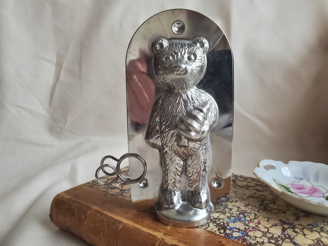 Vintage Teddy Bear Holding Christmas Tree, Holland Handicrafts ...