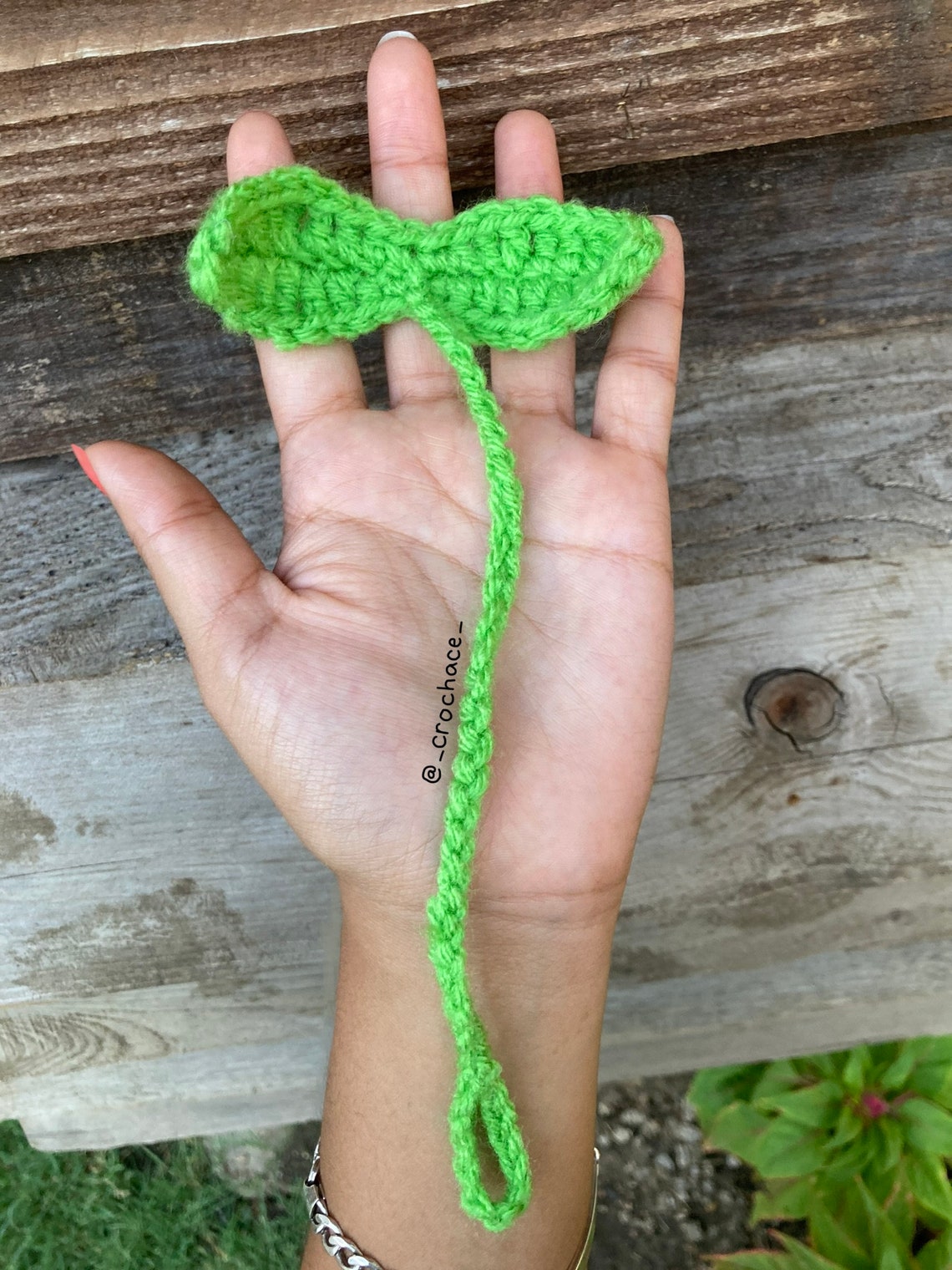 Crochet Leaf Sprout for Headset Accessory, Bookmark, and Cable ...