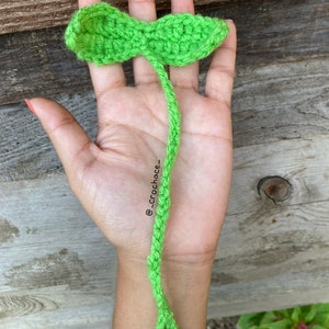Crochet Leaf Sprout for Headset Accessory, Bookmark, and Cable ...